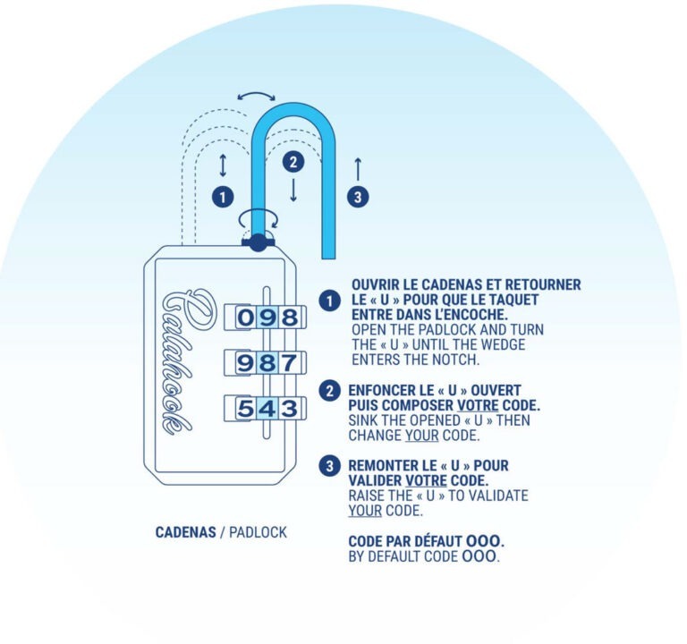 Instructions : installation et configurer le cadenas | Palahook